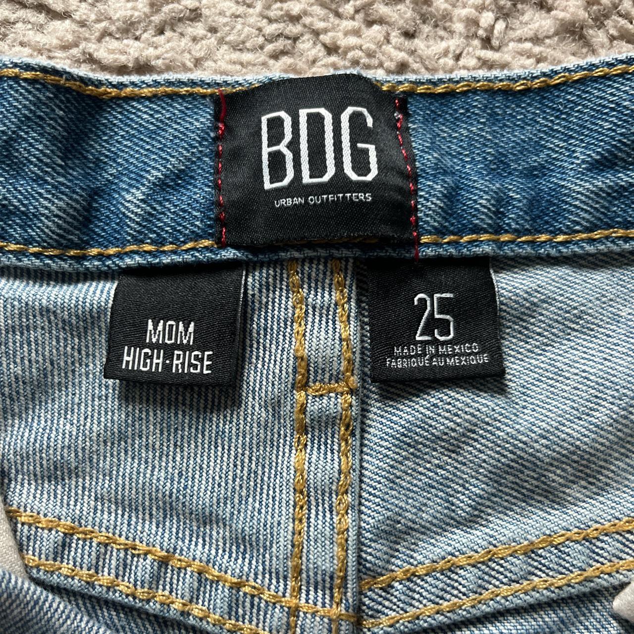 bdg urban outfitters high rise mom shorts medium wash - Depop