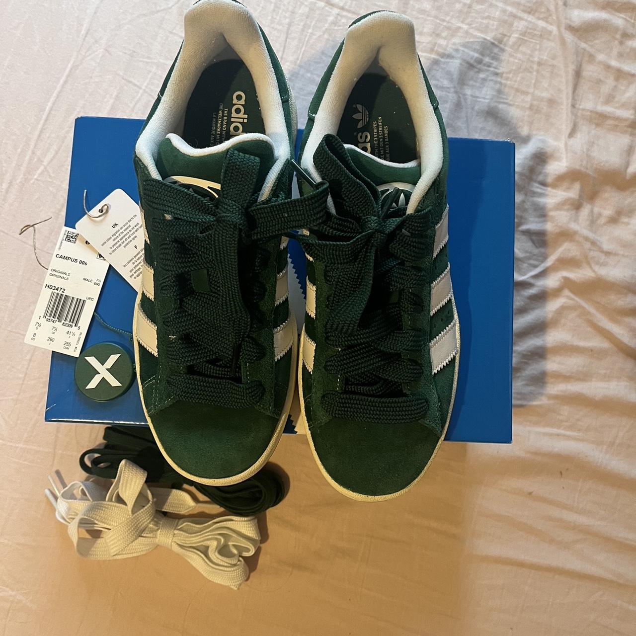 Adidas Campus 00’s green shoes men’s size 8 or... - Depop
