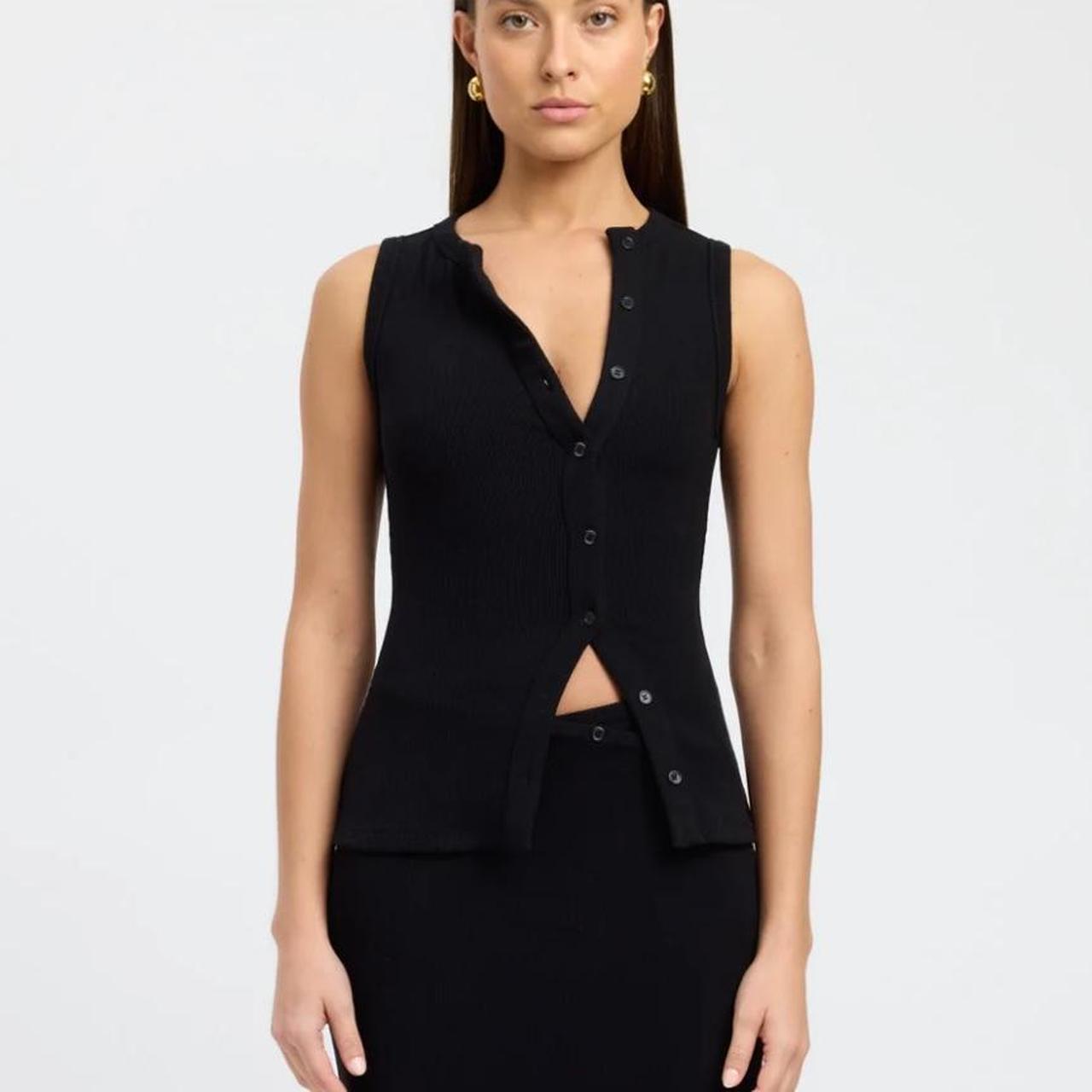WTB - Kookai bec button tank in black Size 34 NOT... - Depop