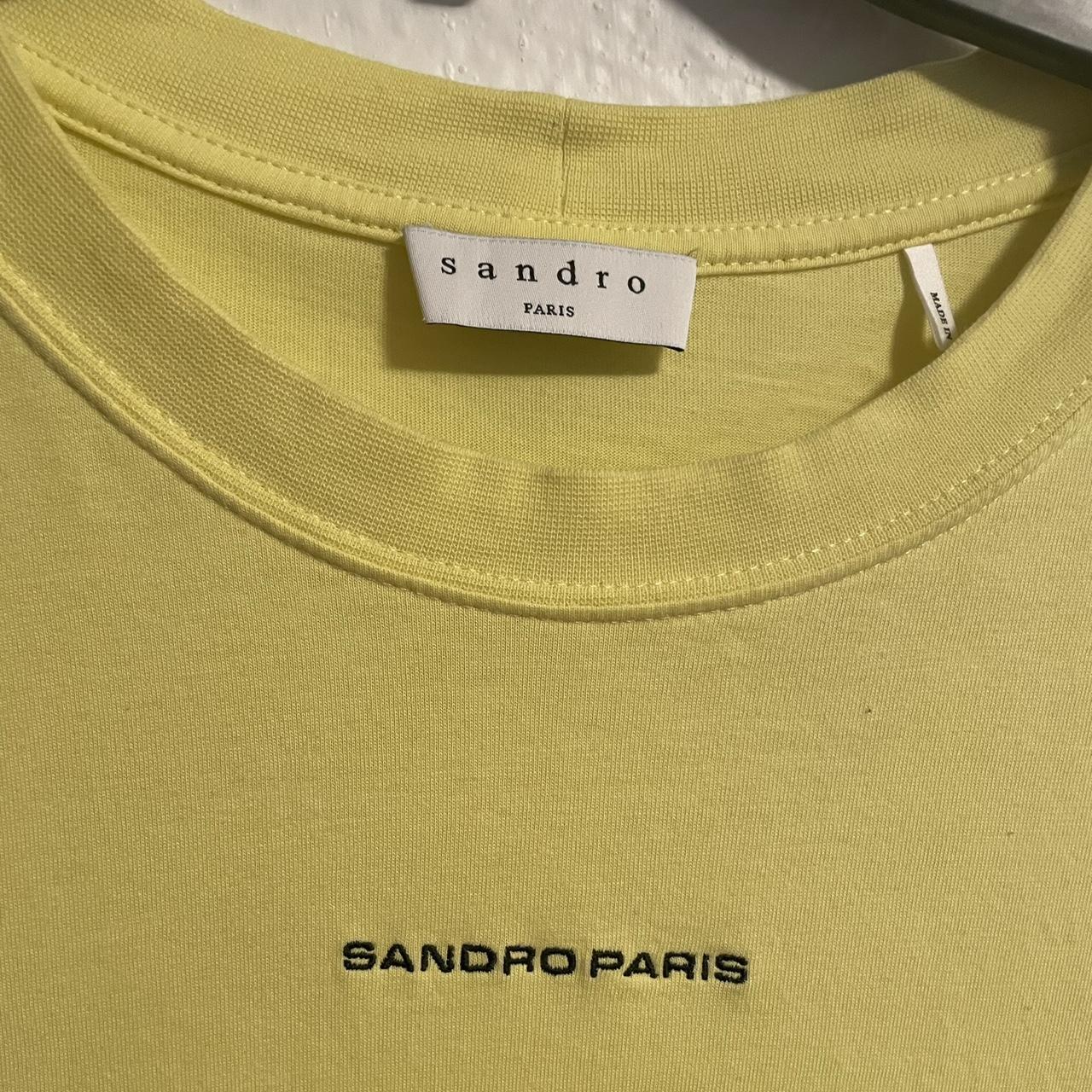 Sandro Paris Embroidered Logo Tee. Flawless... - Depop