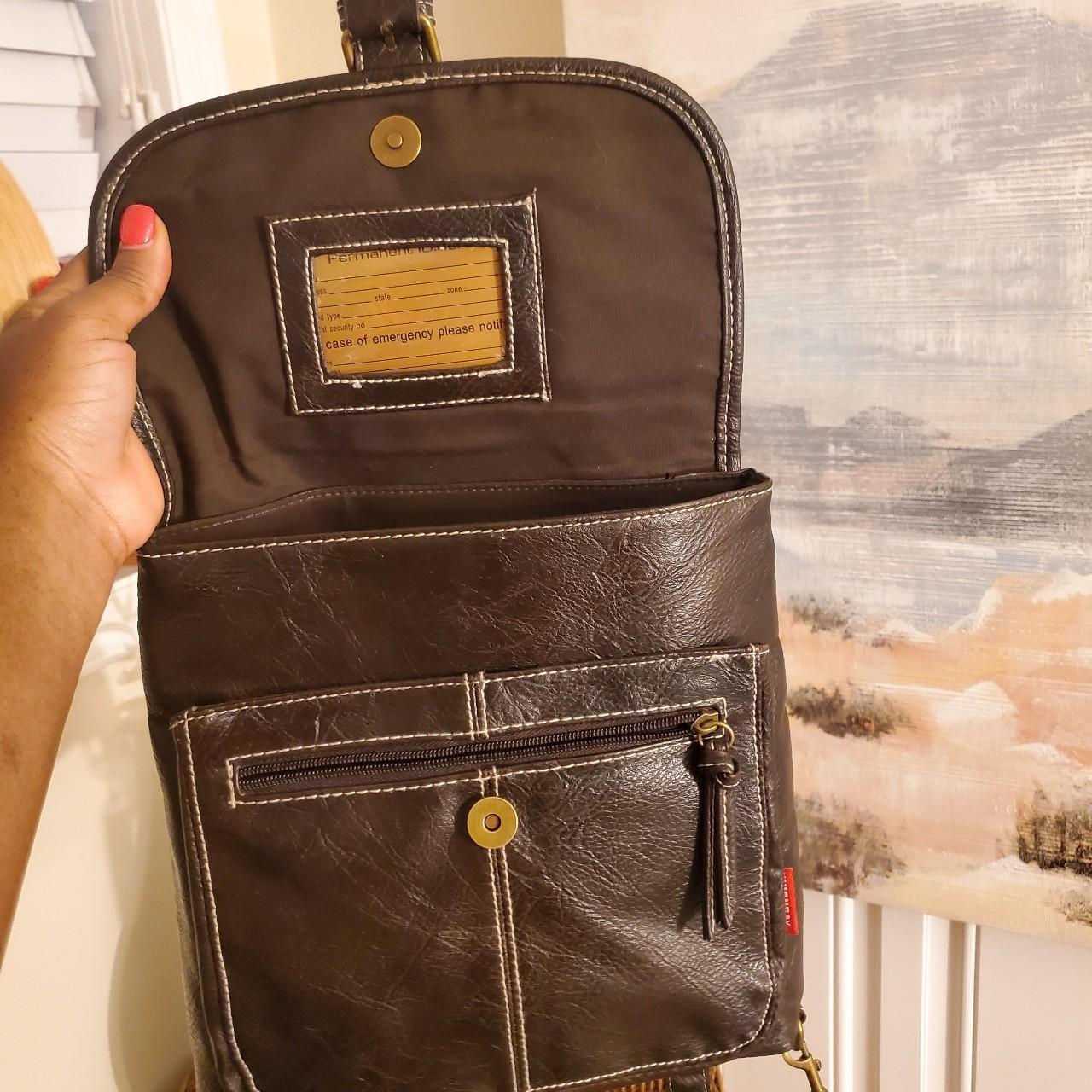 Y2K Union Bay 2 IN 1 Faux Leather Crossboy/... - Depop