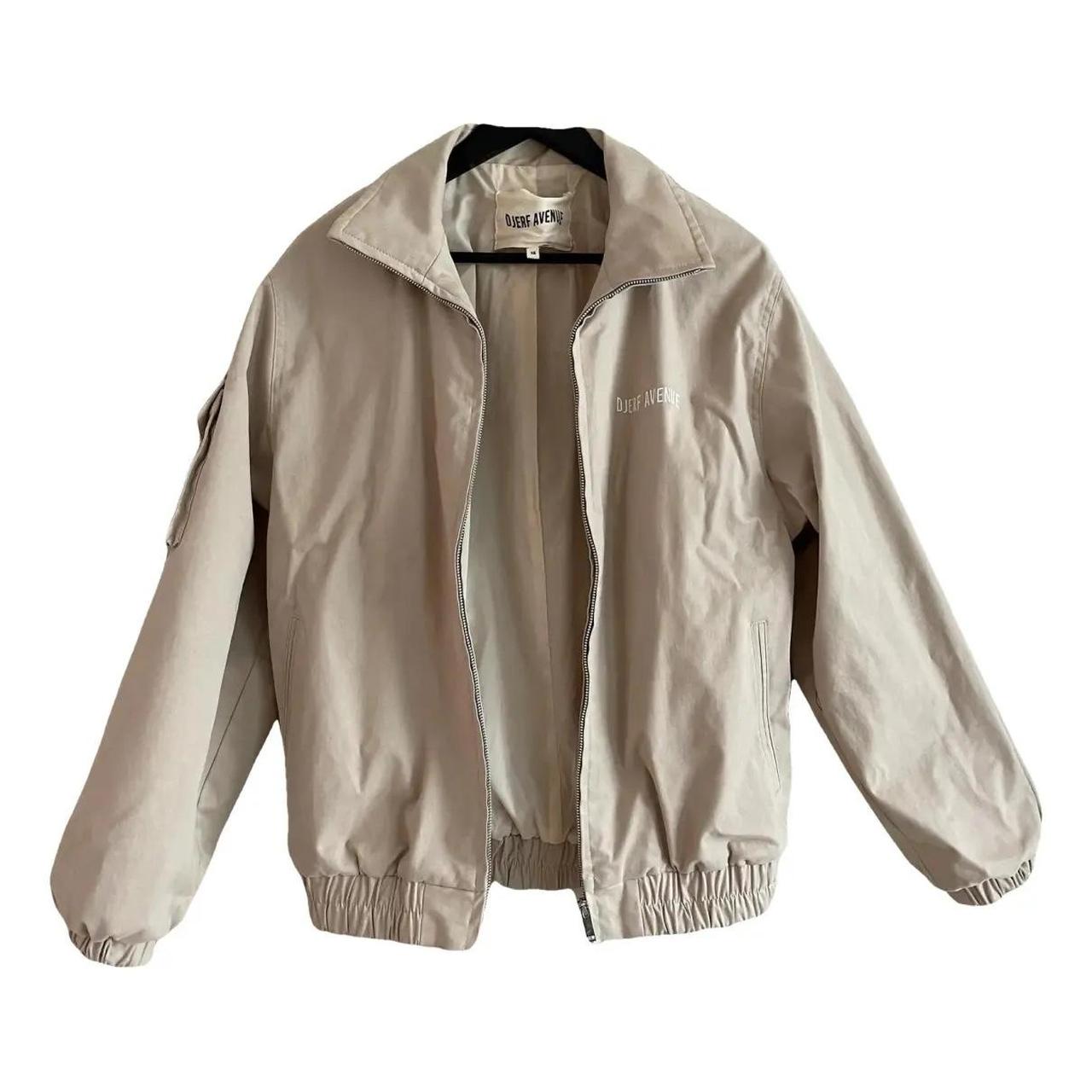 Djerf avenue on the go jacket dupe Beige track... - Depop