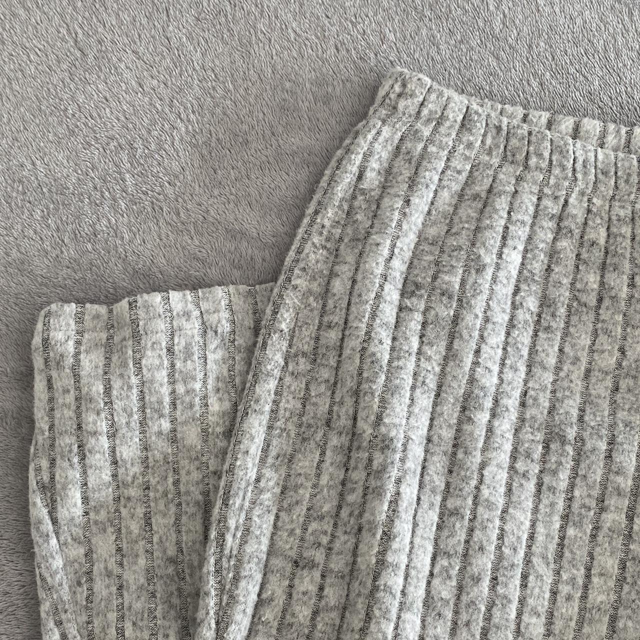 shein grey ribbed flares size s - would fit sizes... - Depop