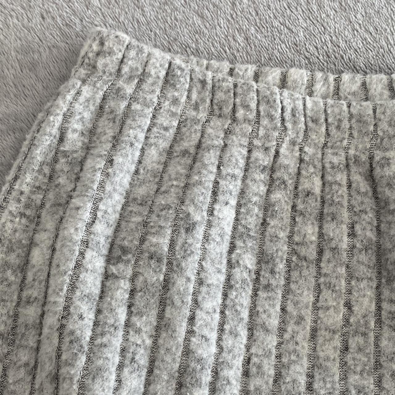 shein grey ribbed flares size s - would fit sizes... - Depop