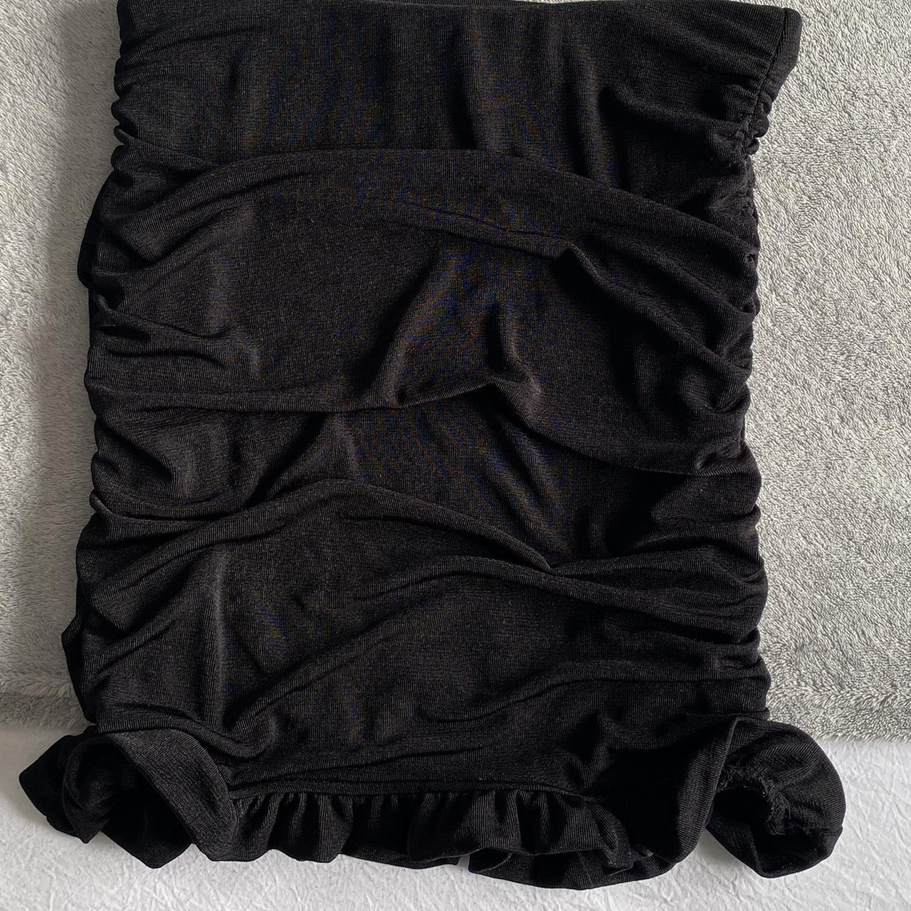shein black frilly end skirt size small - would fit... - Depop