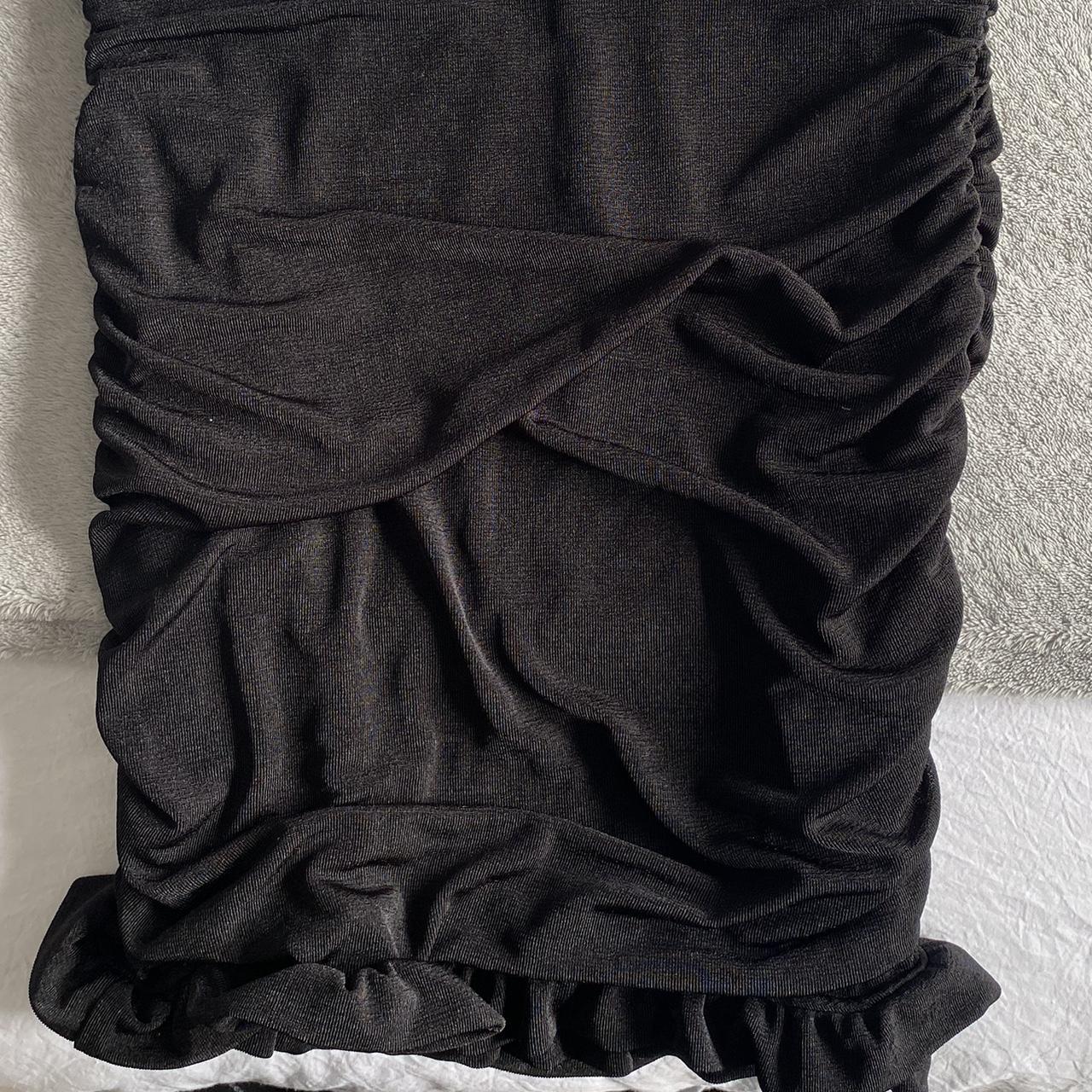 shein black frilly end skirt size small - would fit... - Depop