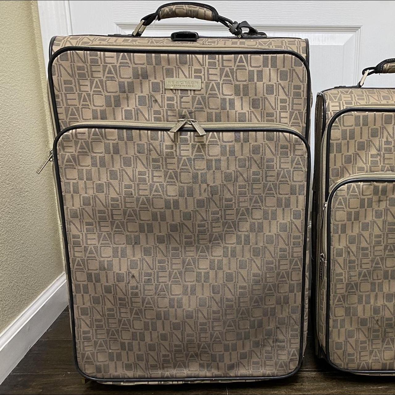 Vintage Reaction Kenneth Cole monogram suitcase... - Depop