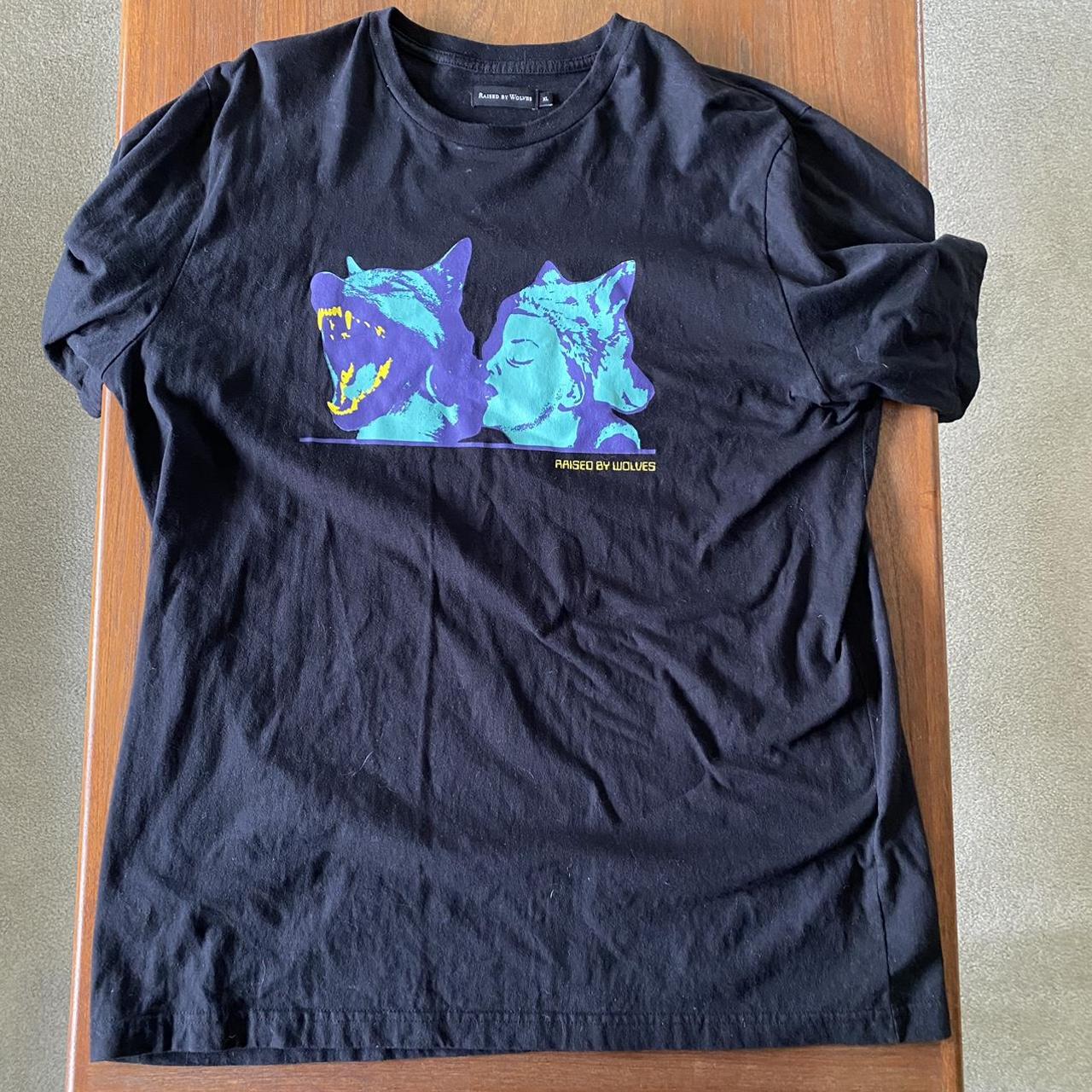 Raised by wolves wolf kissing tee. #raisedbtwolves... - Depop
