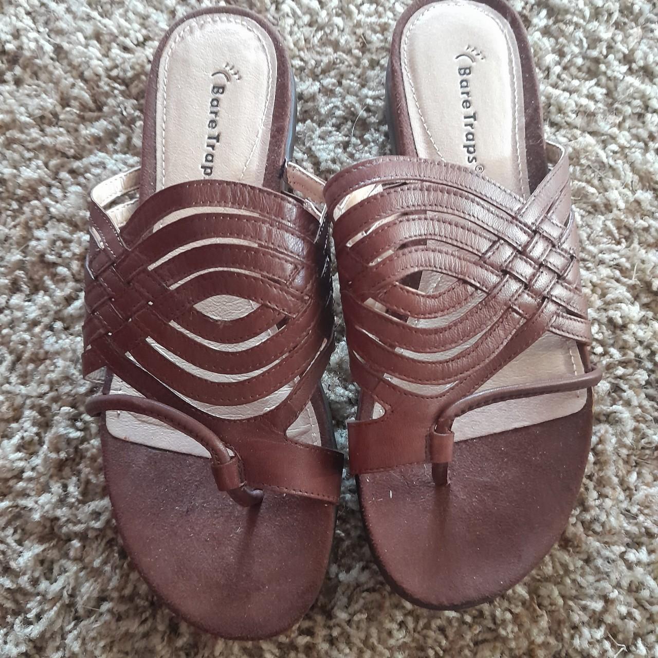 Bare Traps Sandals Size 8 Color Brown In mint... - Depop