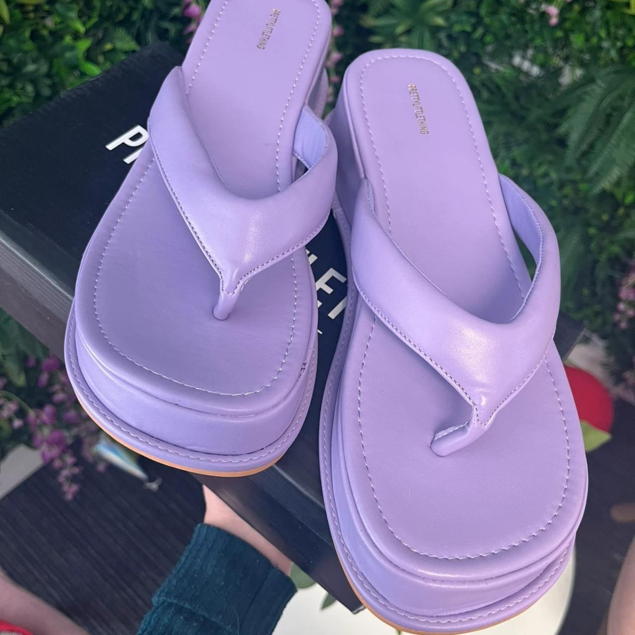 Lilac Platform shoes from Pretty Little Thing... - Depop