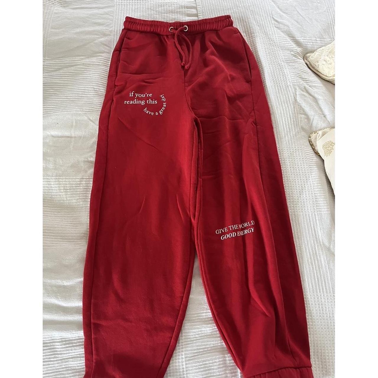 Red Primark joggers Never worn Xs but quite baggy - Depop