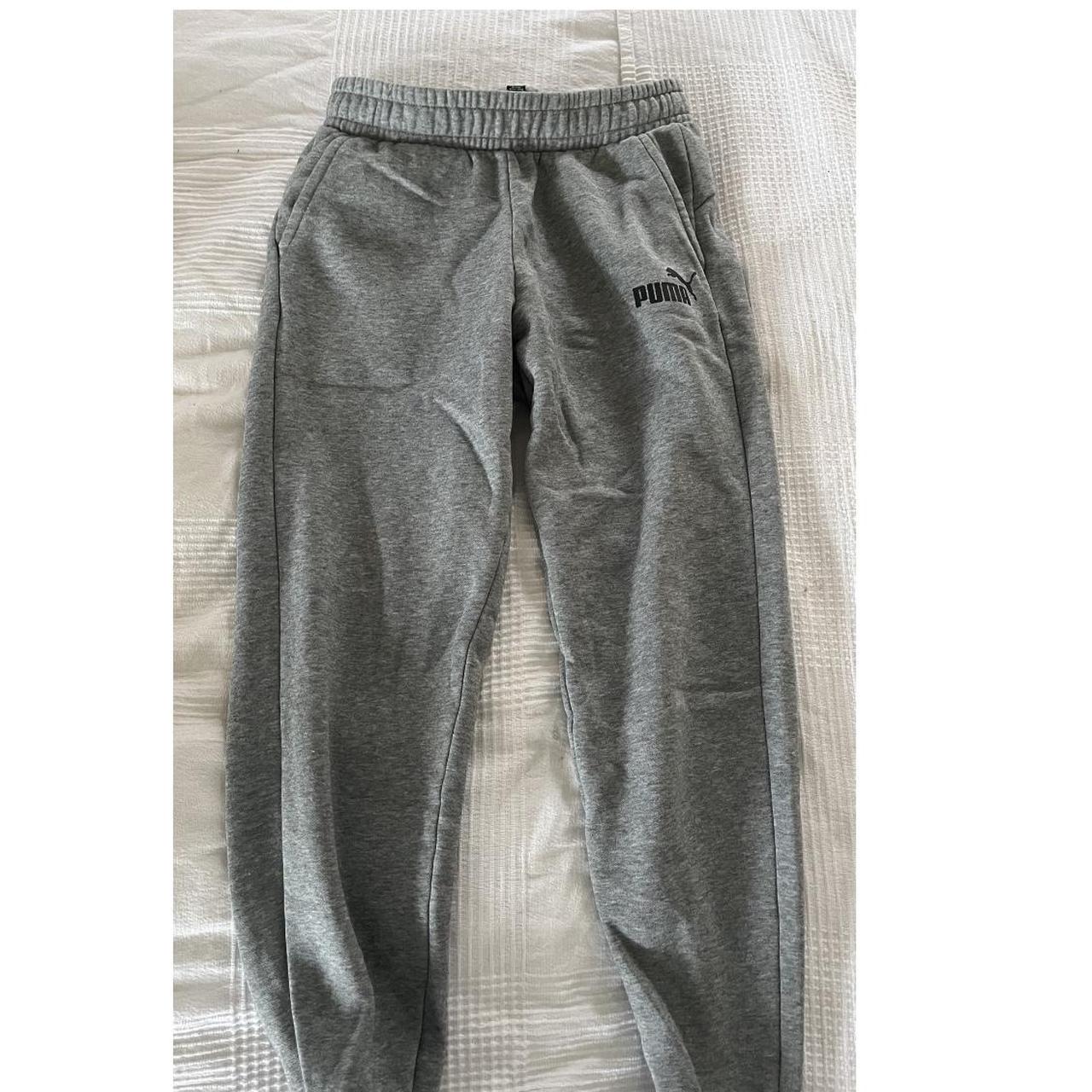 Grey puma joggers Brand new condition Size 13-14... - Depop