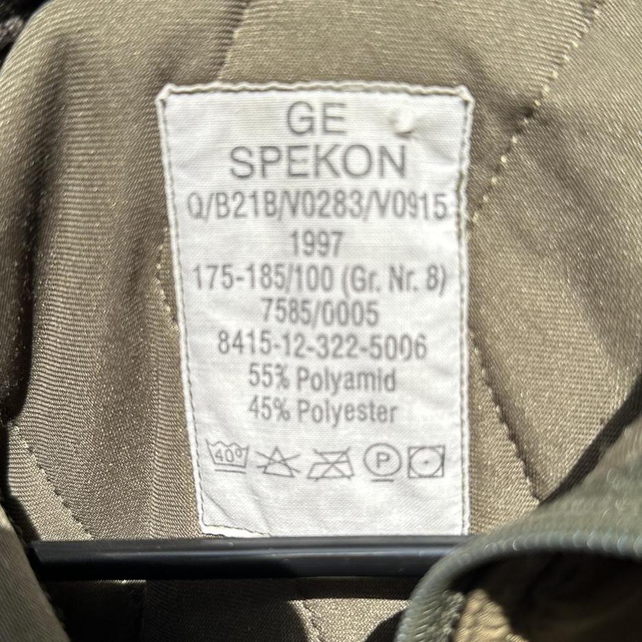 1997 GE SPEKON German military army puffer jacket in... - Depop