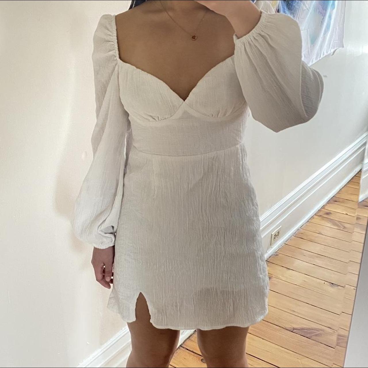 Princess Polly Women's White Dress | Depop