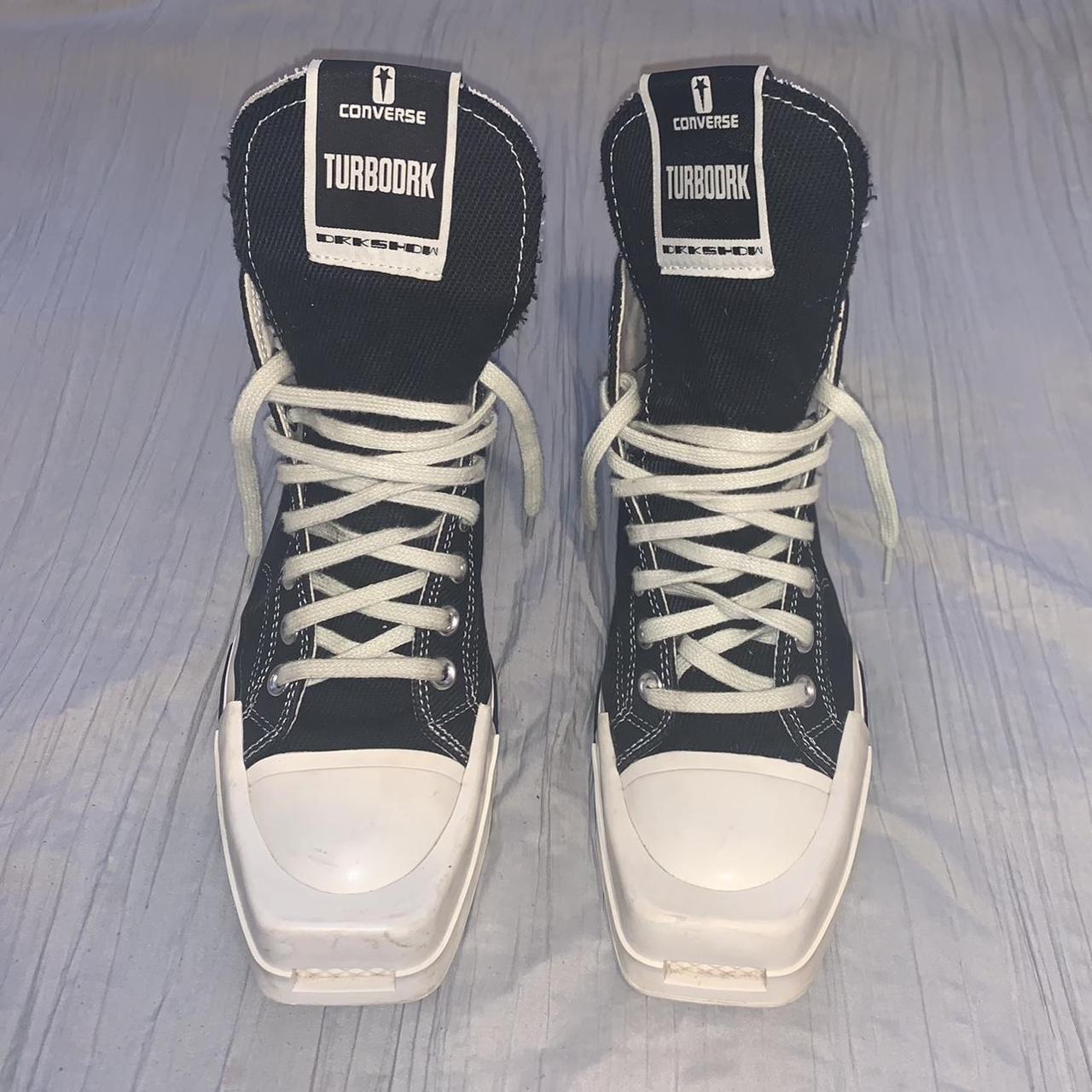 RICK OWENS X CONVERSE TURBODRK DRKSHDW CHUCK... - Depop