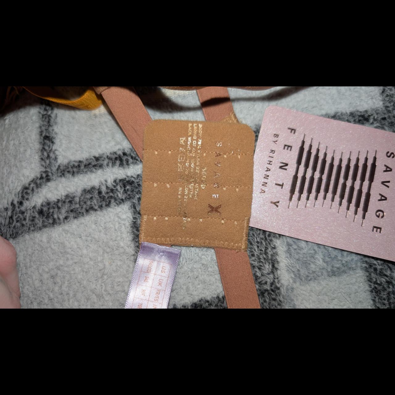 Savage x Fenty multi-coloured bra set, beige, tan... | Depop