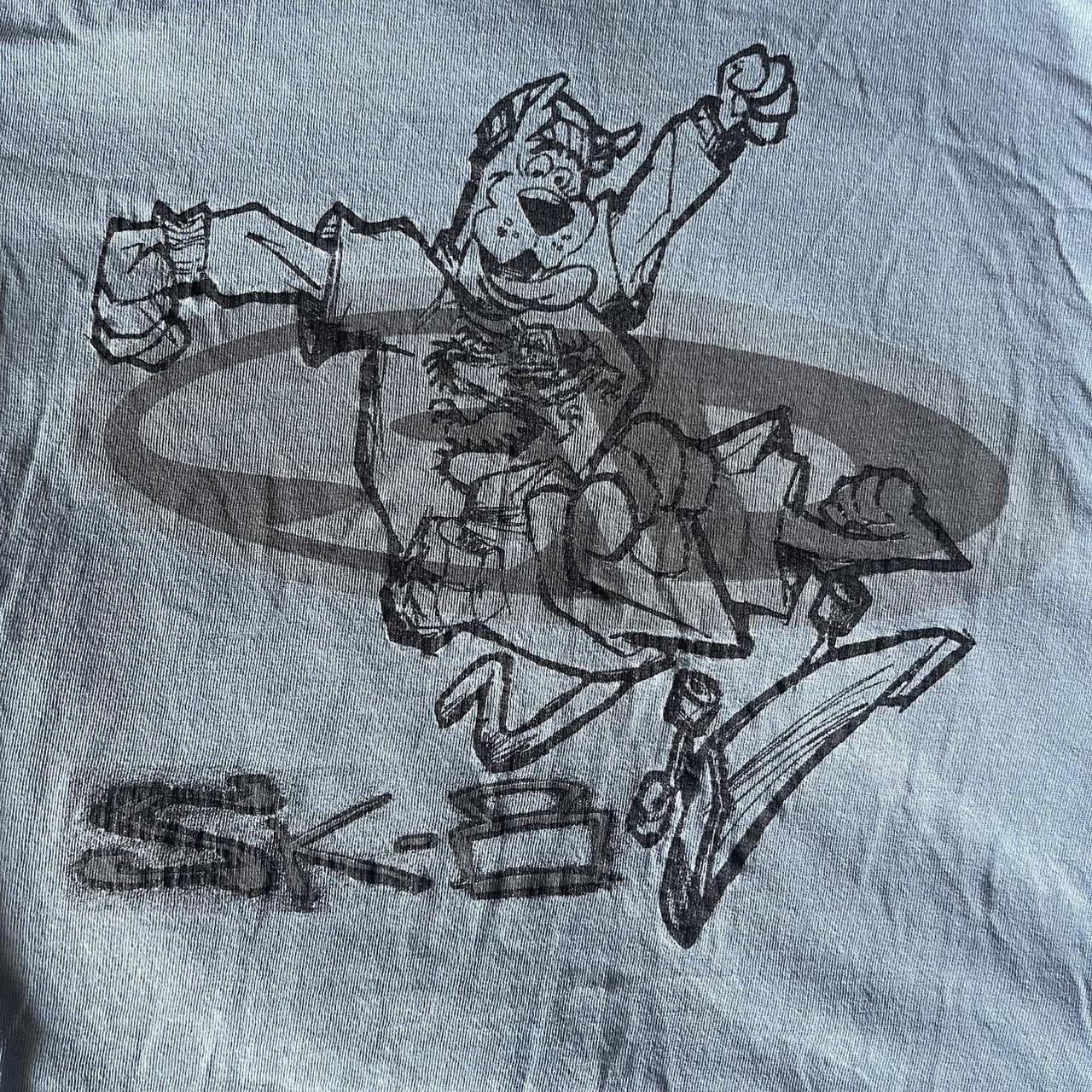 sick scooby doo sk-8 graphic skater tee. minor holes... - Depop
