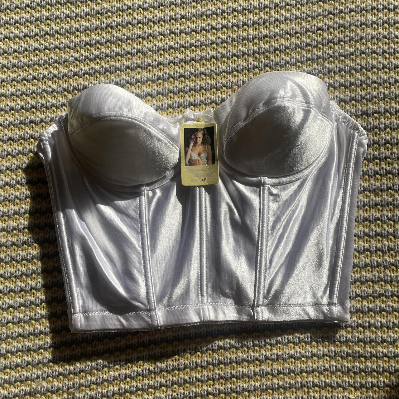 34B deadstock strapless white corset. Very cute and... - Depop