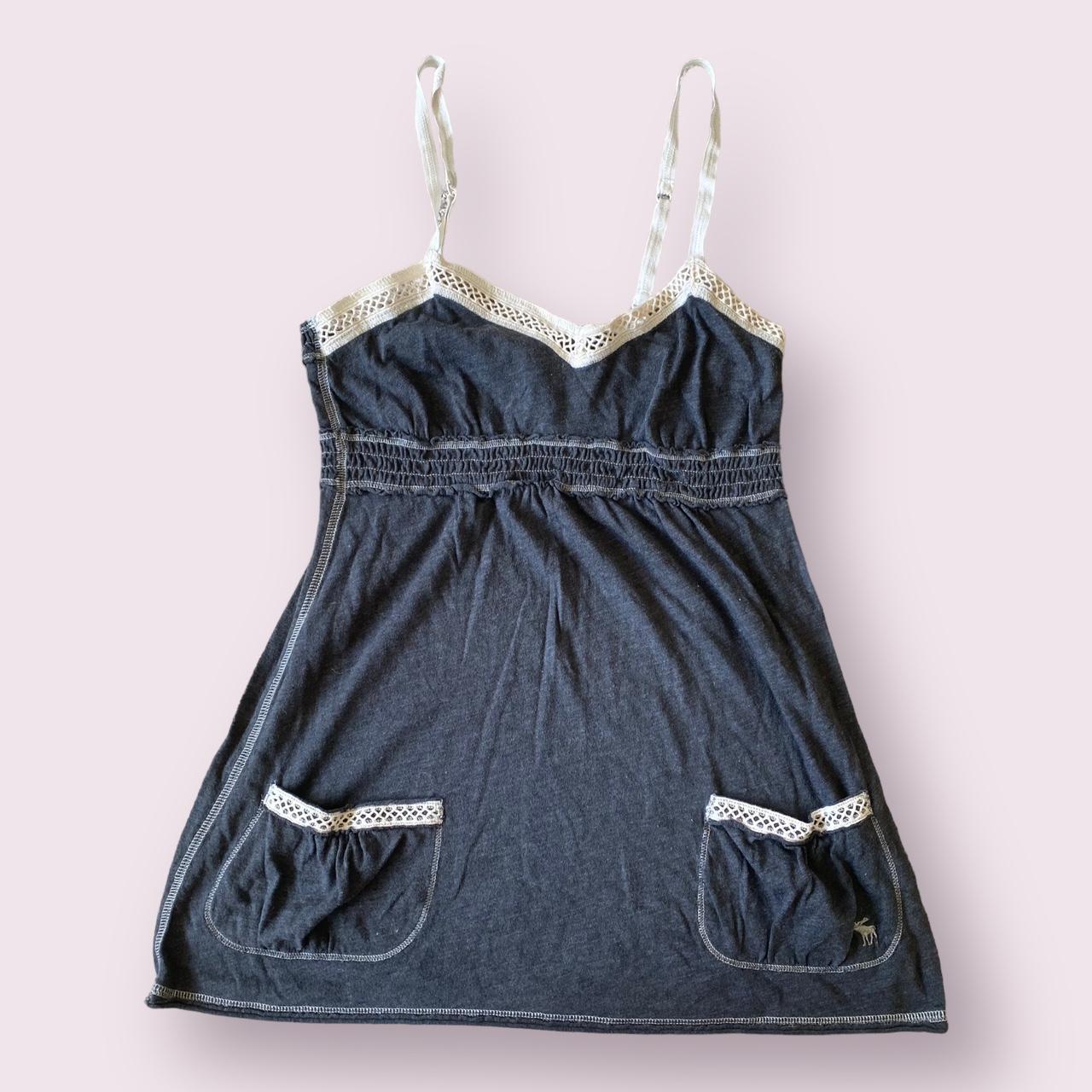 Vintage y2k Abercrombie and Fitch babydoll cami with... - Depop