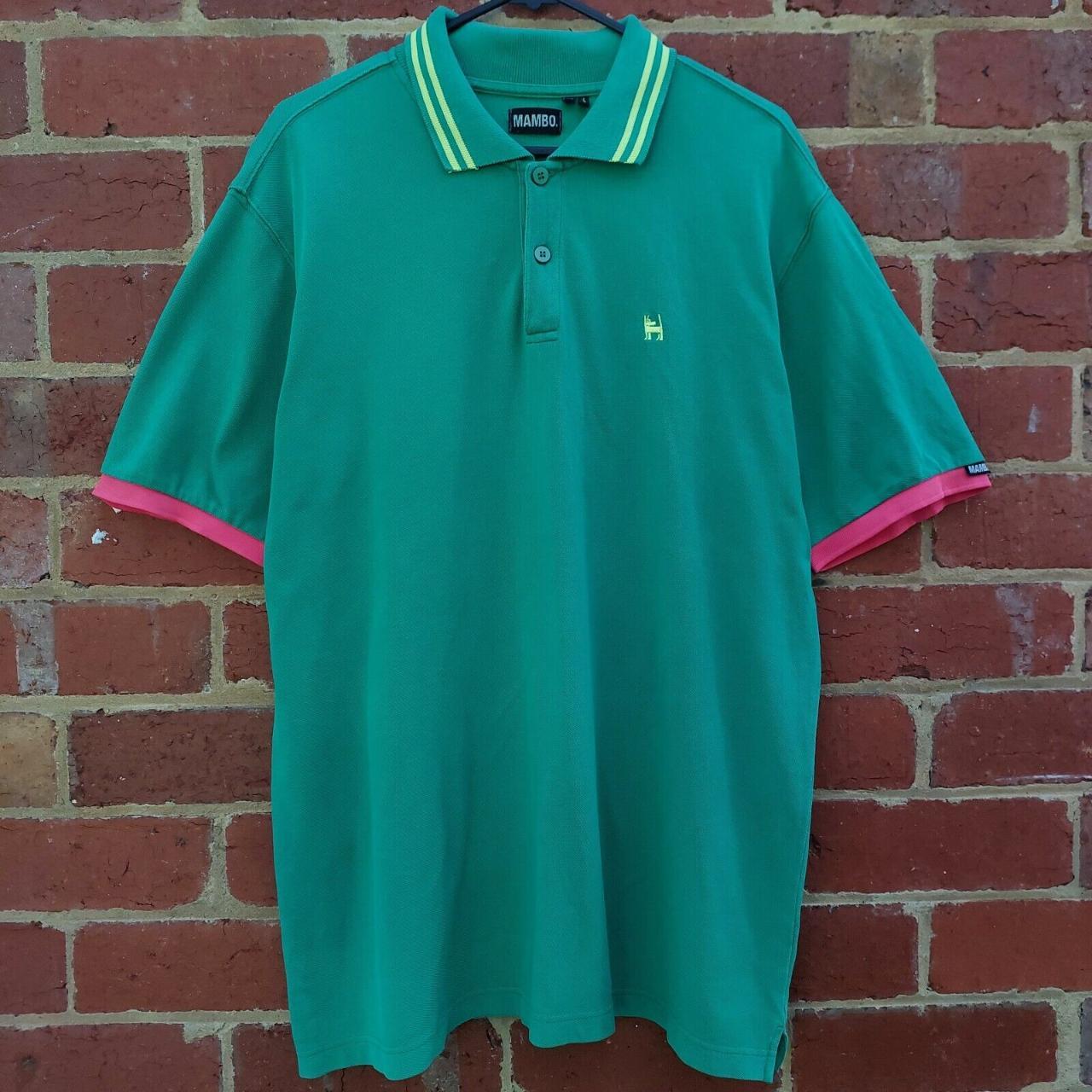 Vintage 80s 90s MAMBO Classic Loud Mens Green Surf... - Depop