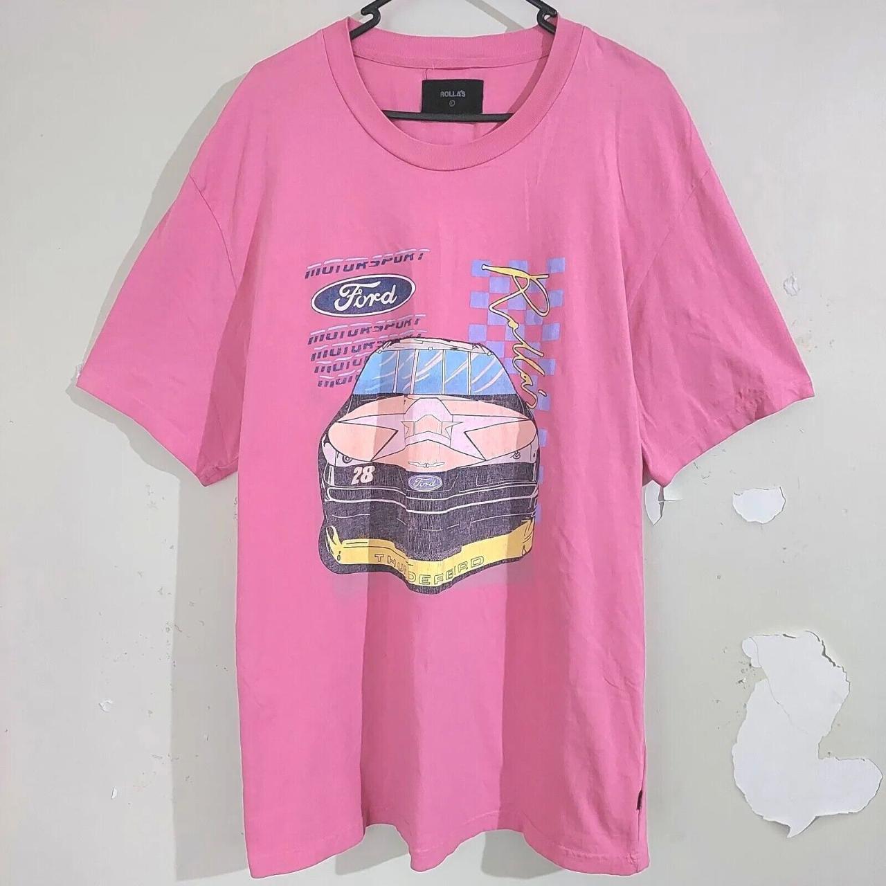 ROLLAS x FORD Thunderbird Vintage Graphic Mens Pink... - Depop