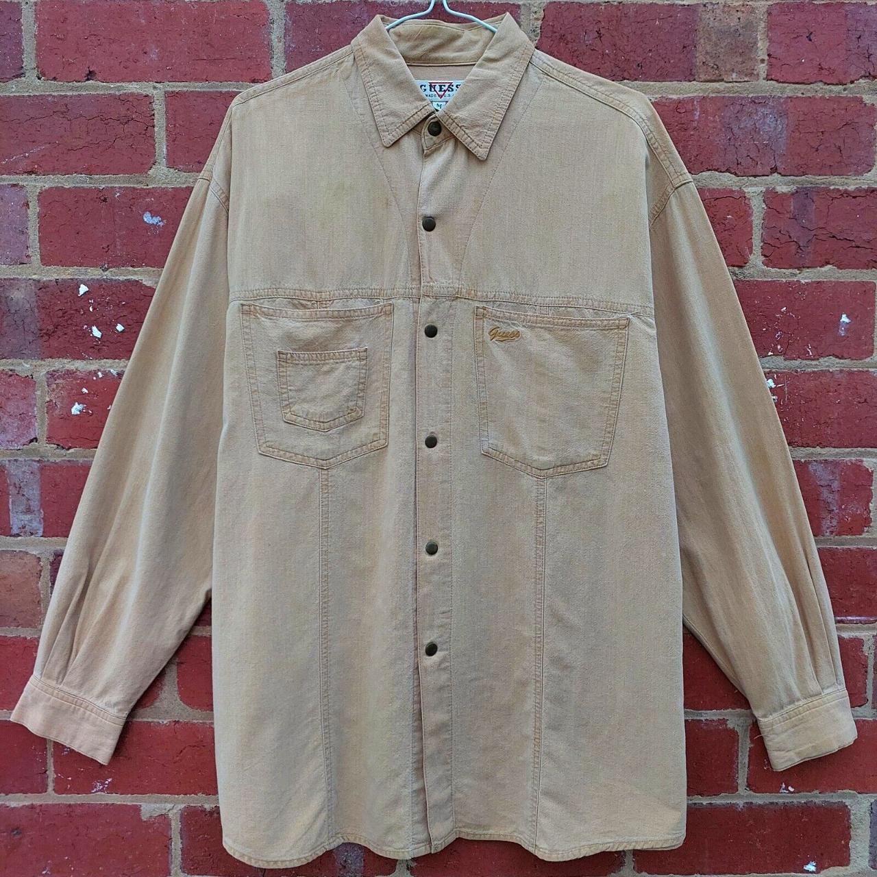 Vintage 80s 90s GUESS MADE IN USA Longsleeve LS Mens... - Depop