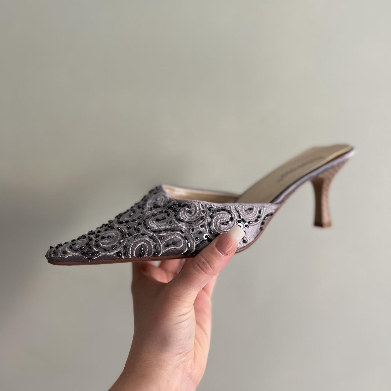 Women's Grey Mules | Depop