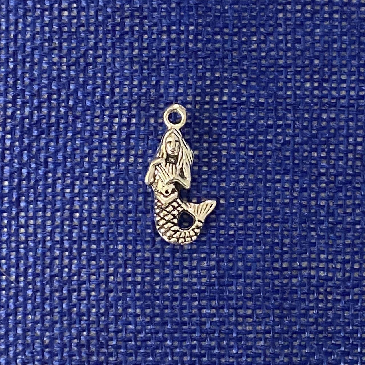 silver mermaid jewellery charm - Depop