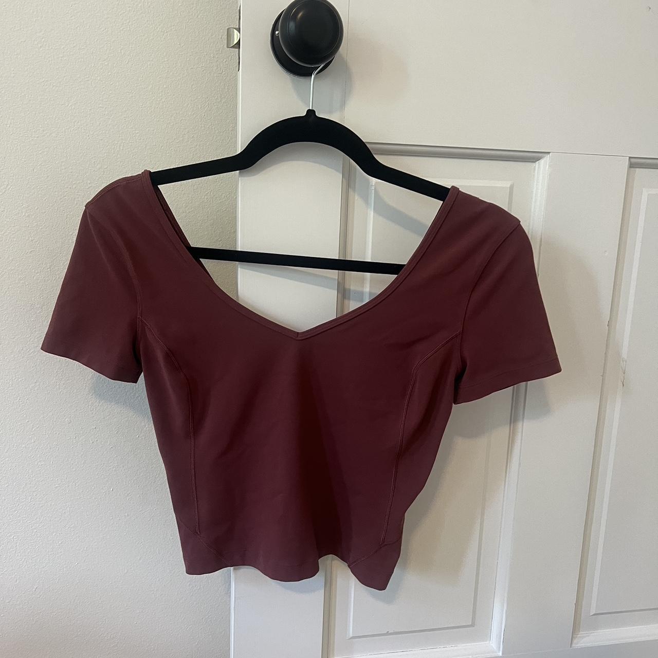 Red lululemon align shirt - Depop