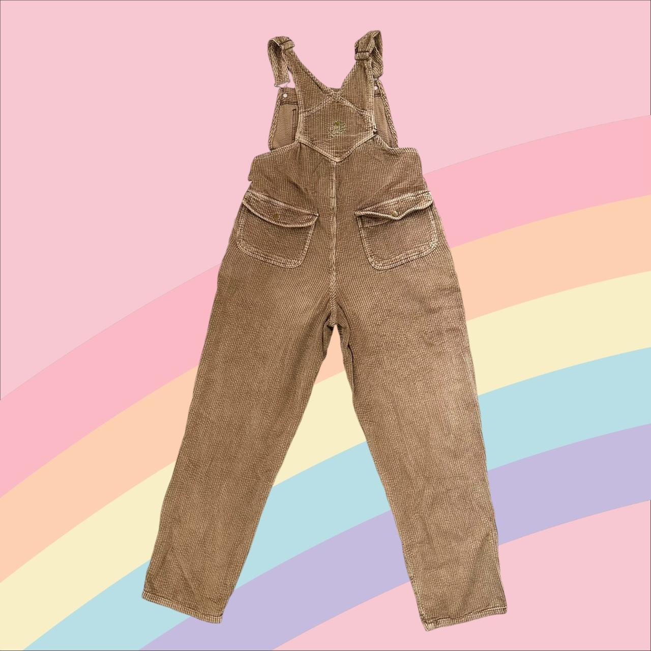 Disney vintage corduroy dungarees brown winnie the... - Depop