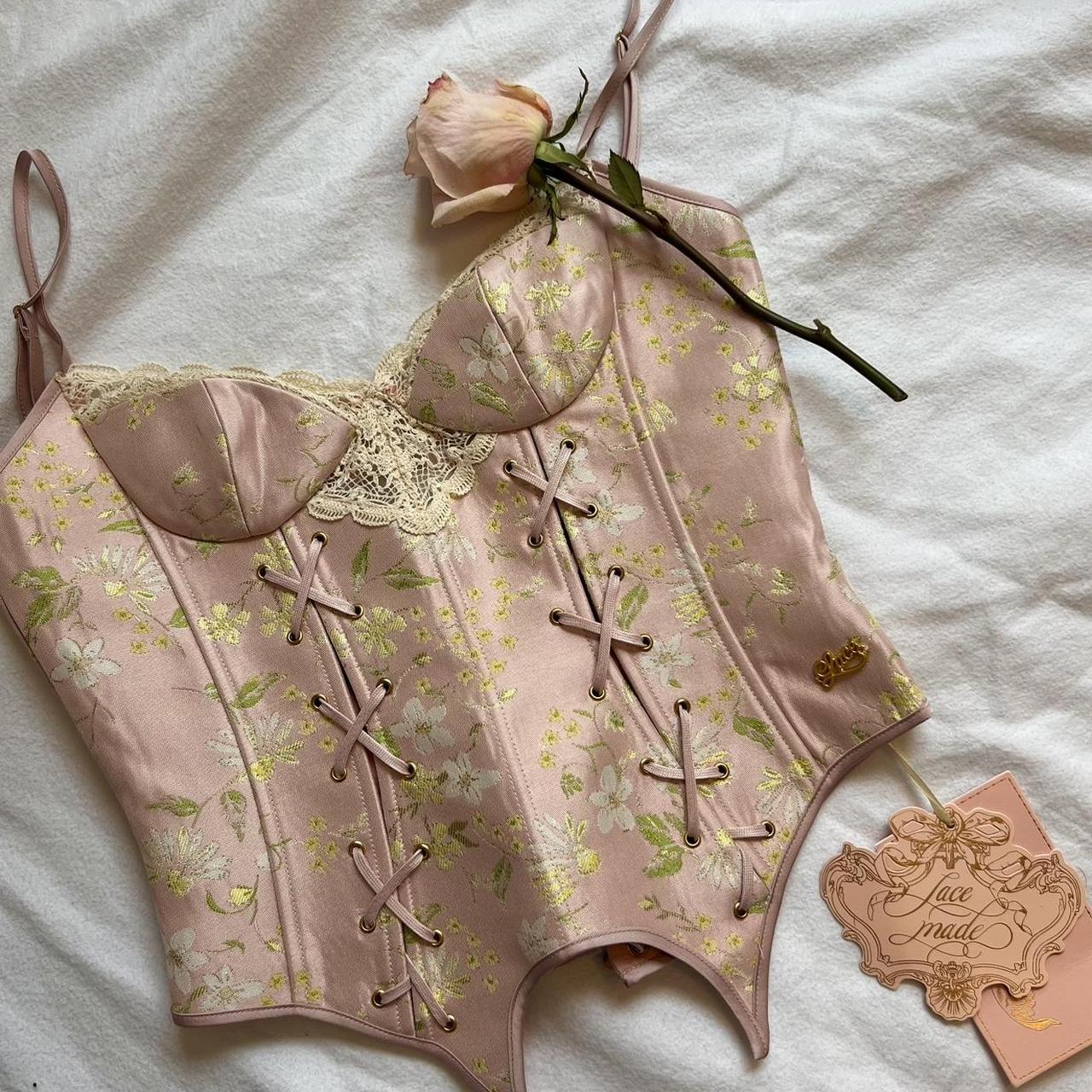 Pink floral corset 🌸 This is the Lacemade Sakura... - Depop