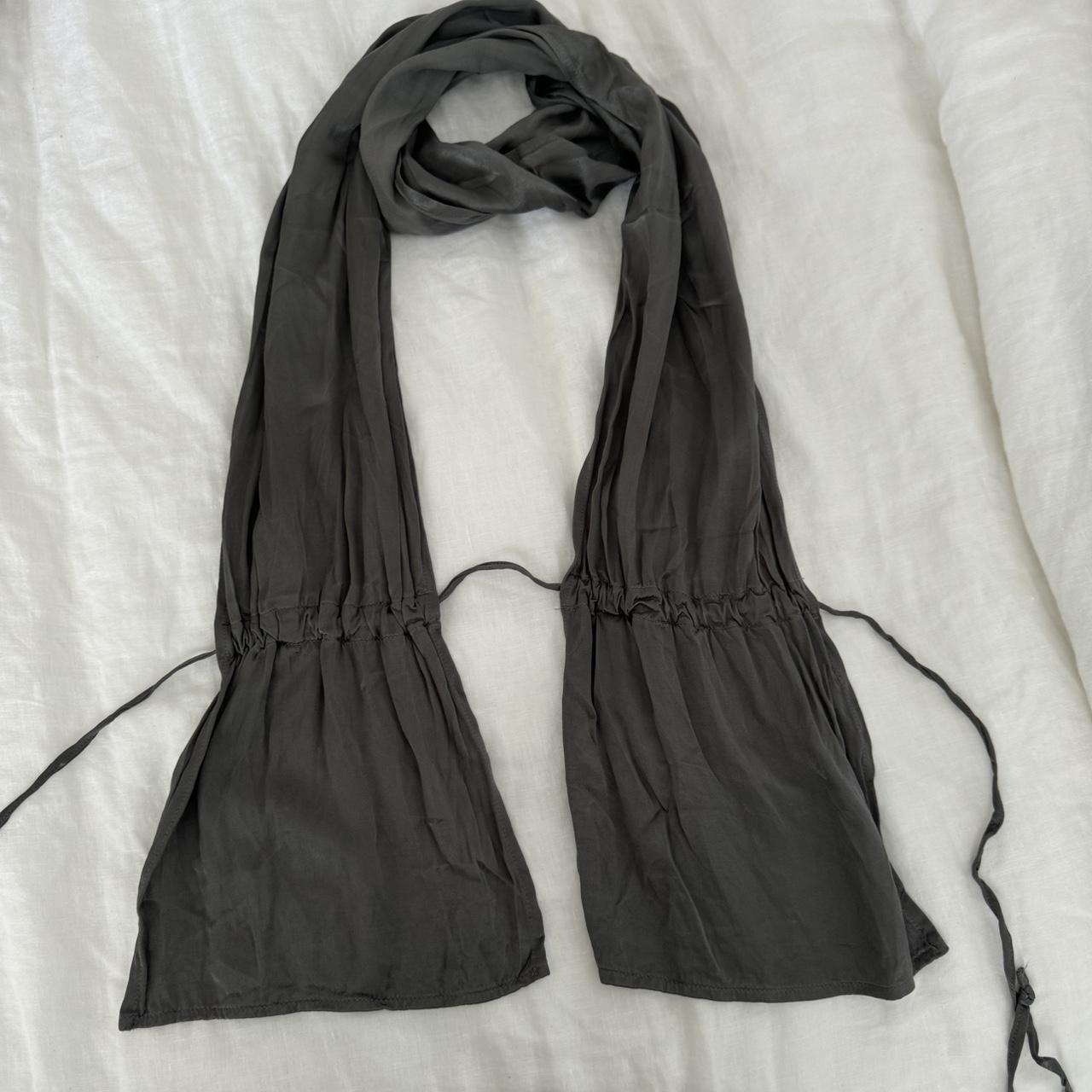 Gimaguas silver wrap top Only worn once Silk... - Depop