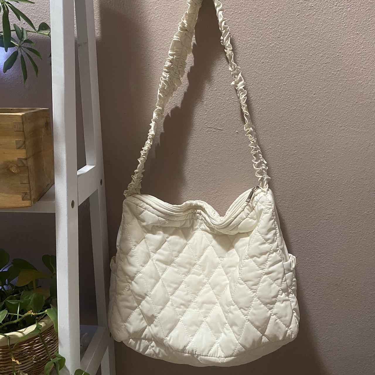 Ruffle quilted tote / small duffel bag from... - Depop