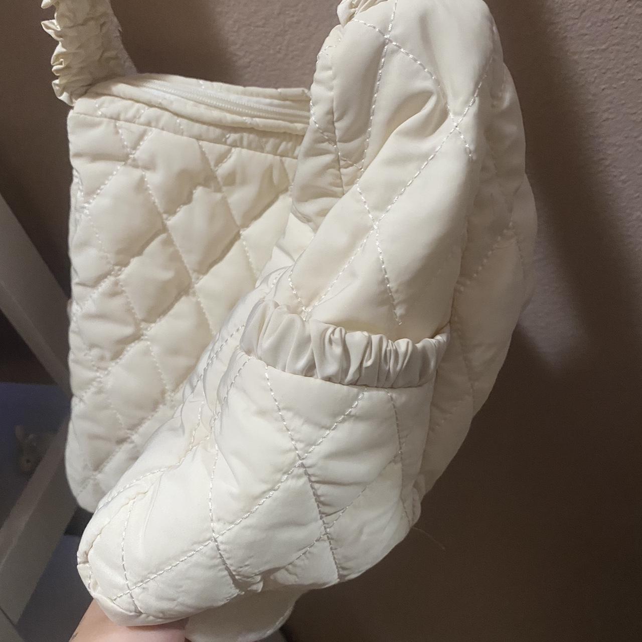 Ruffle quilted tote / small duffel bag from... - Depop