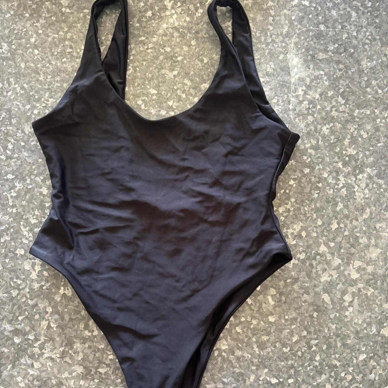 Angie swim one piece black #swimwear #onepeice #black | Depop