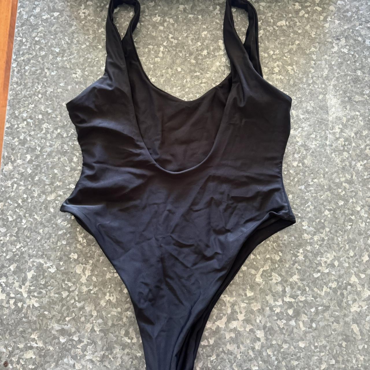Angie swim one piece black #swimwear #onepeice #black | Depop