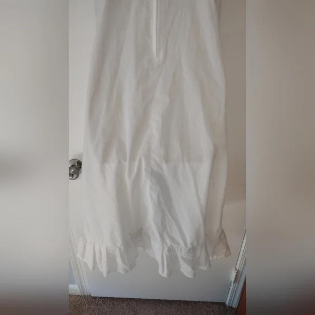 DONI-GIRL OF CALIFORNIA White Eyelet Ruffle Dress... - Depop