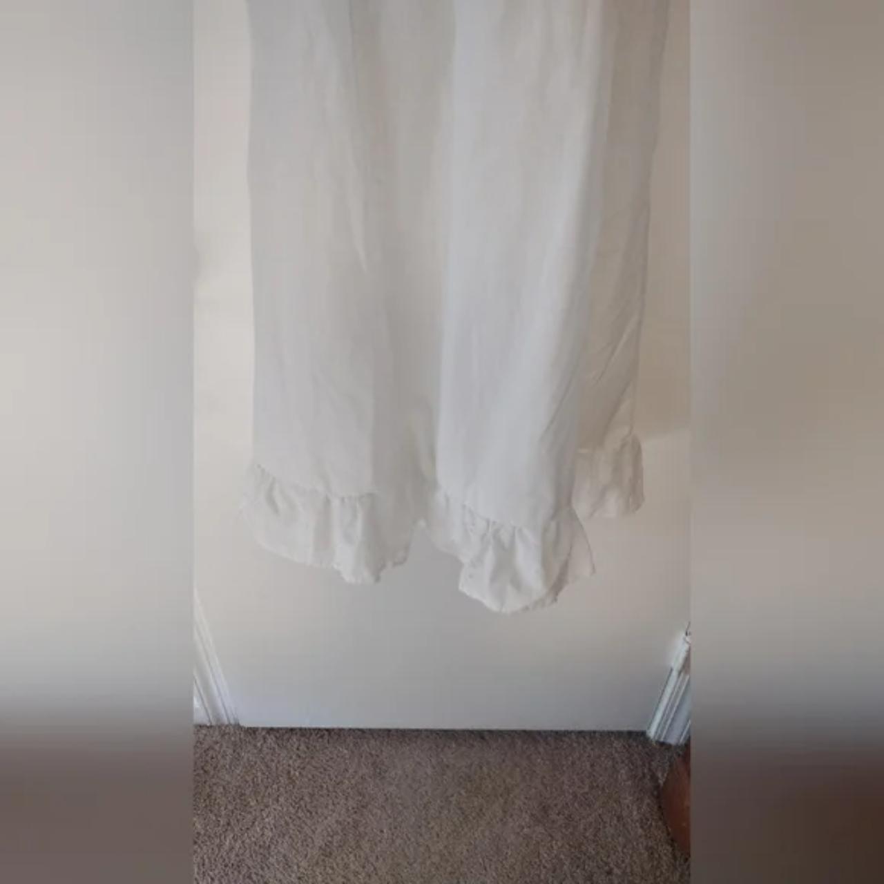 DONI-GIRL OF CALIFORNIA White Eyelet Ruffle Dress... - Depop