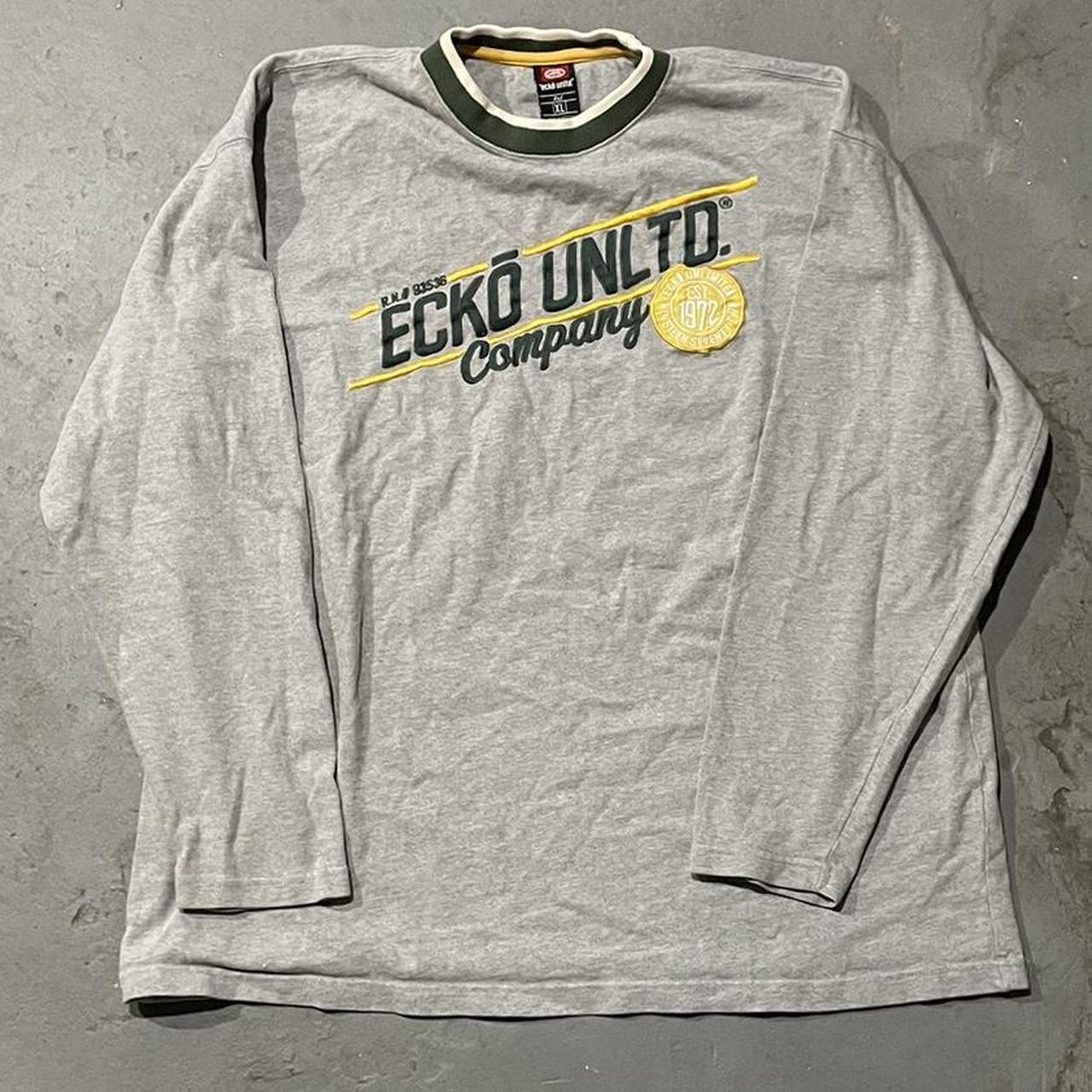 Vintage 00’s/Y2K Ecko Unlimited Knit Spell Out... - Depop