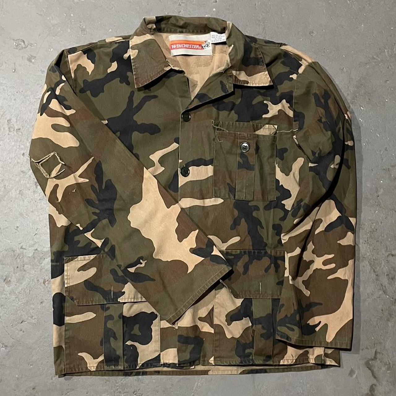 Vintage 90’s Winchester Camo Hunting Jacket Size:... - Depop
