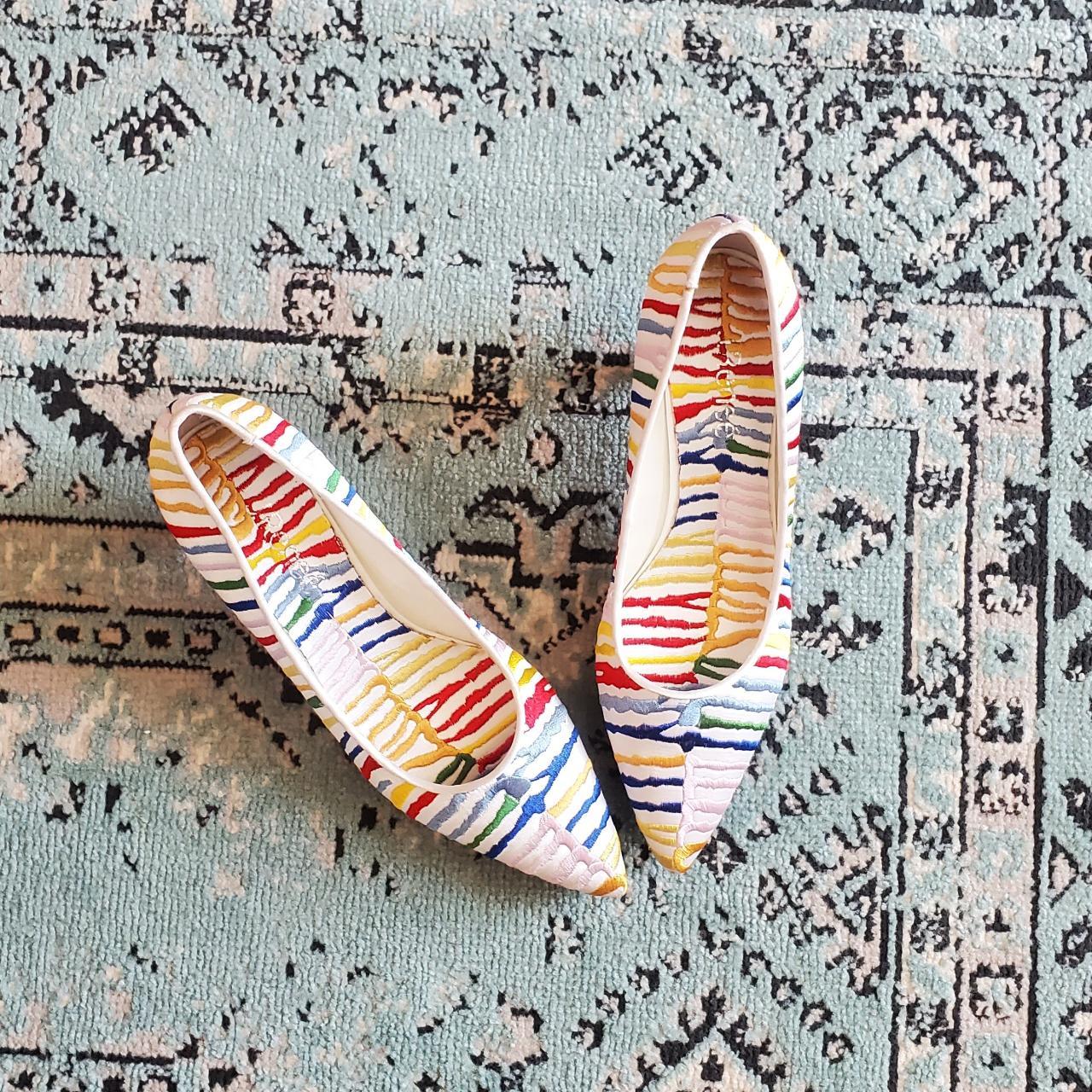 Rainbow Zebra Kitten Heels Cute and Colorful,... - Depop