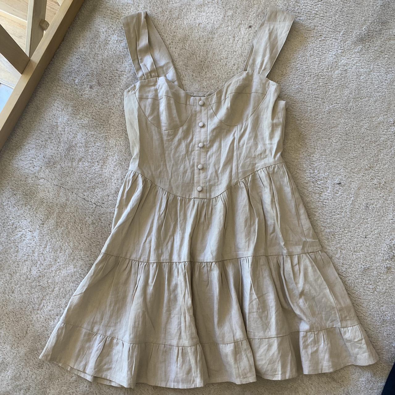 Tan mini dress - Depop