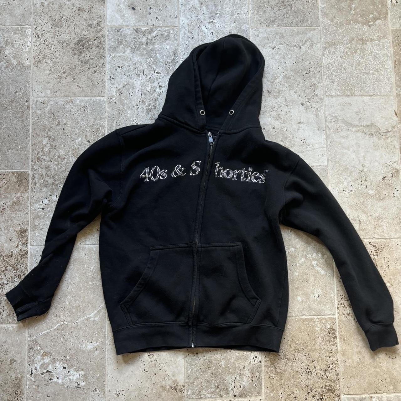 40s & Shorties Black Hoodie Medium-sized black... | Depop