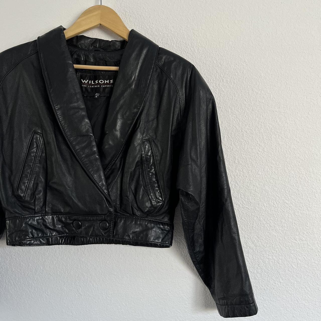 Vintage Wilson’s leather bomber jacket 🖤 Women’s... - Depop
