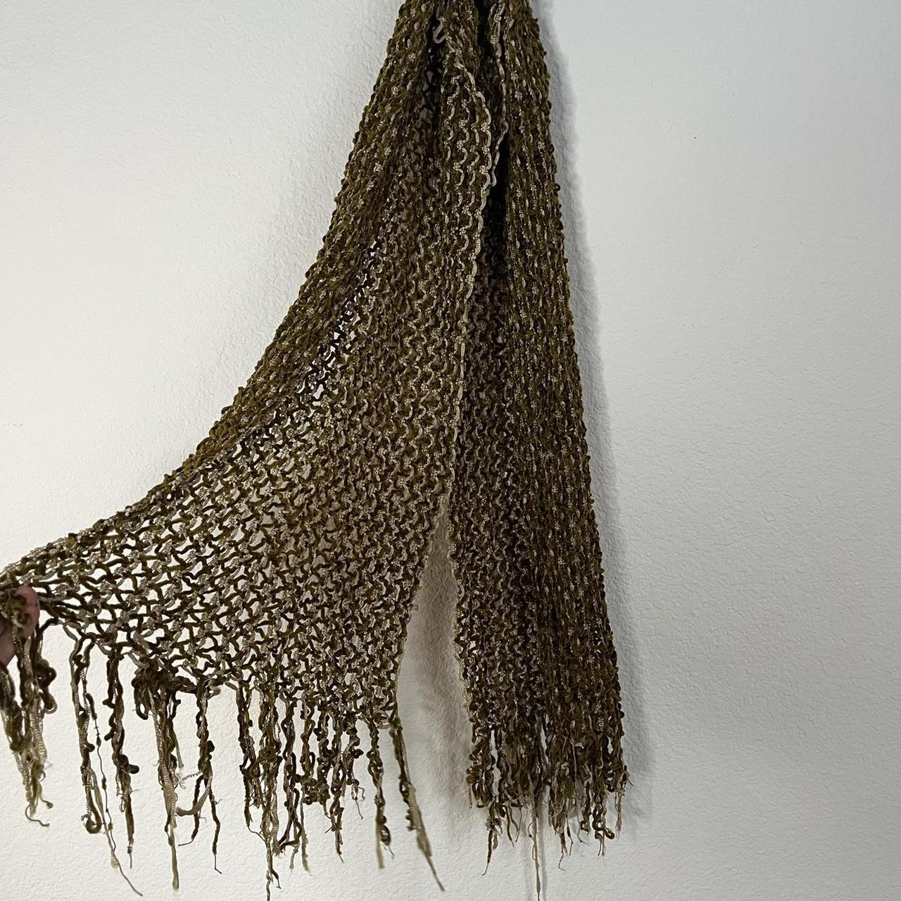 Cutest y2k olive green and brown scarf 🧣 🧸 Excellent... - Depop