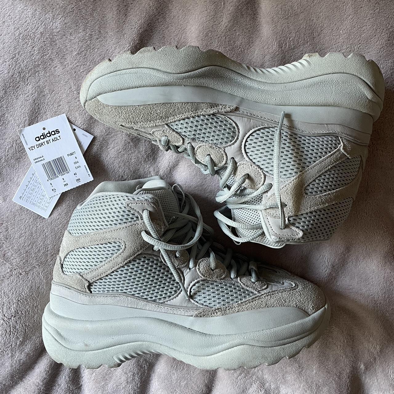 Yeezy desert boots in the SALT colour way Only worn... - Depop