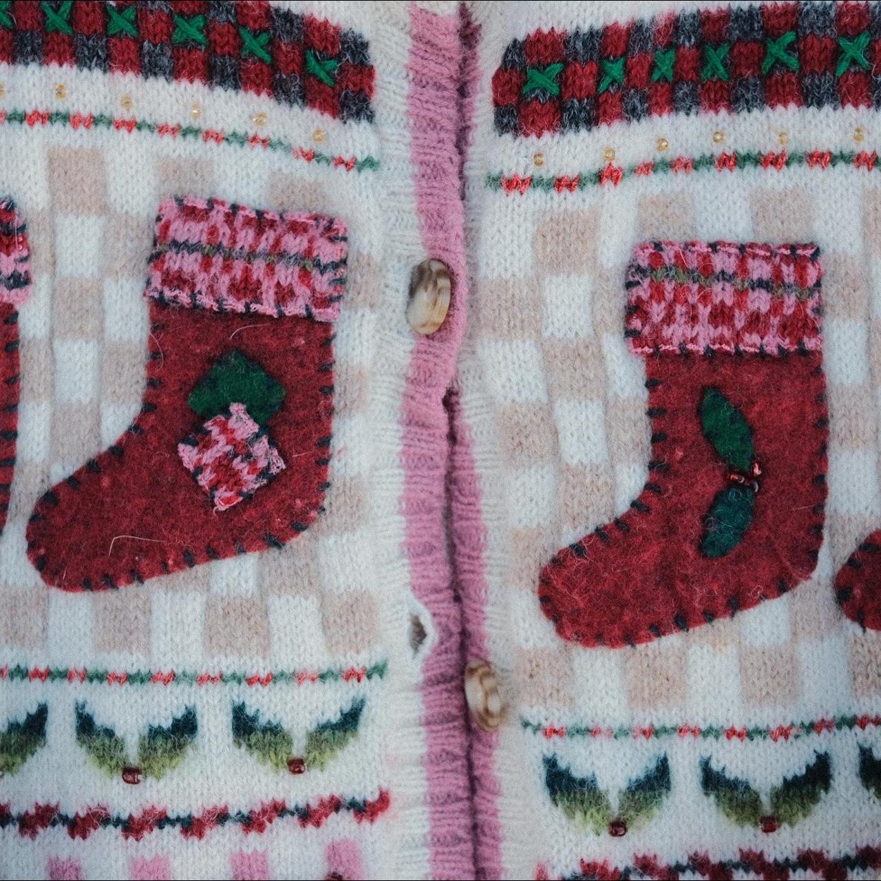 Vintage Talbots Wool Christmas Cardigan. Marked a... - Depop