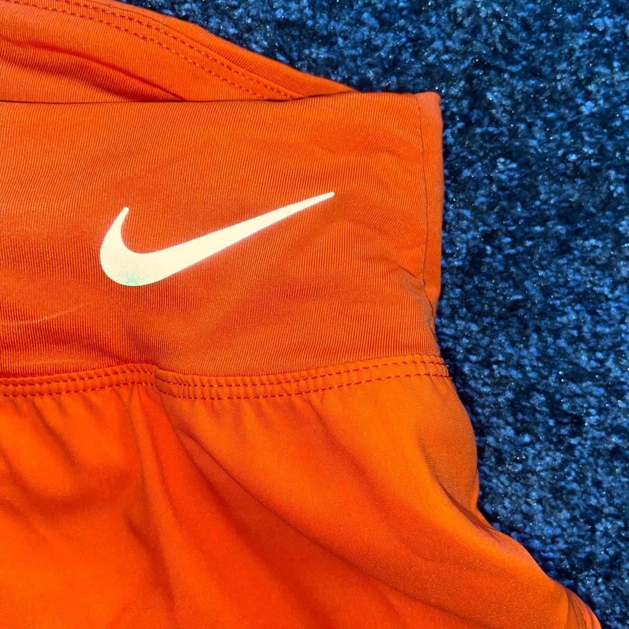 Nike Dri-Fit orange fitness shorts Never... - Depop