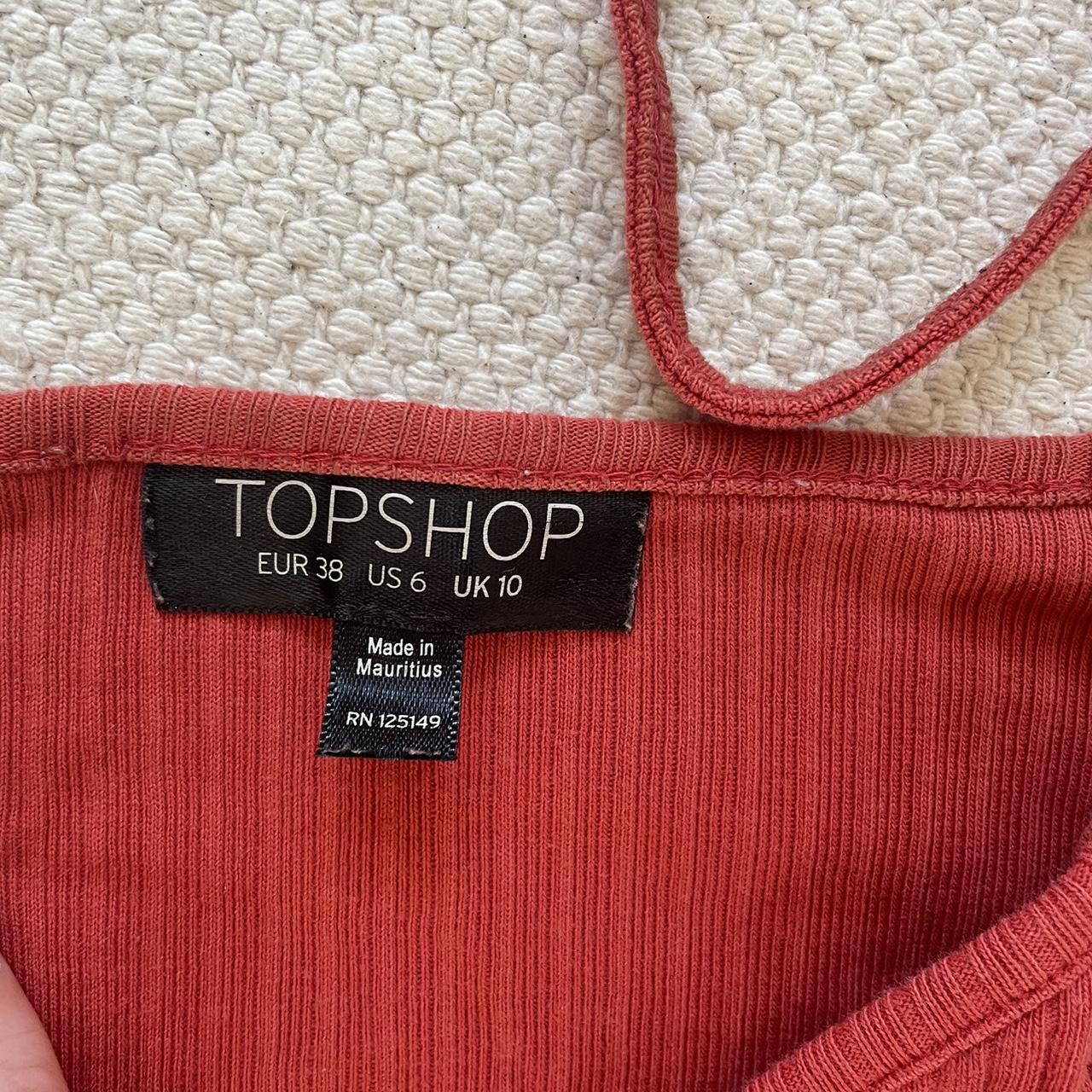 Red vest from topshop Size 10 shown on an 8 - Depop