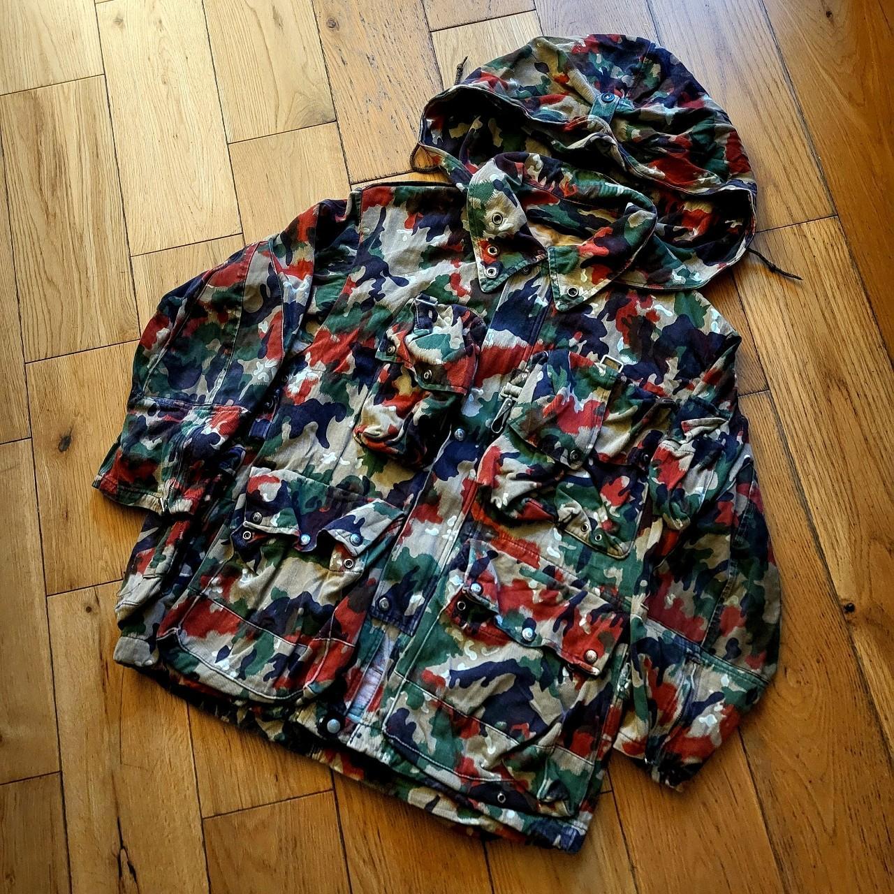 Vintage Swiss army sniper Alpenflage military camo... - Depop